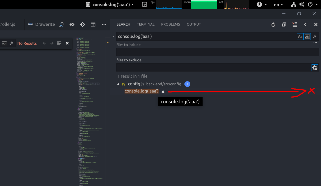 "Dismiss" X button in the search panel should be aligned to the right edge · Issue #63726 ...