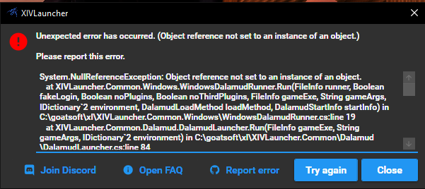 Reporting Launcher Error · Issue #1308 · goatcorp/FFXIVQuickLauncher · GitHub