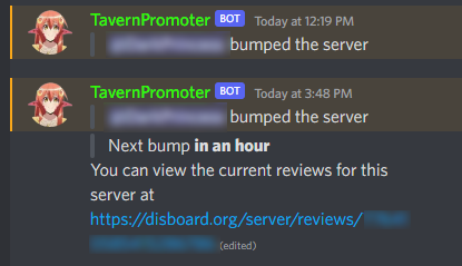 GitHub - junebug12851/tavern-promoter-2: Discord bump reminder bot