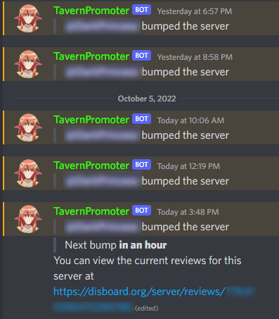 GitHub - junebug12851/tavern-promoter-2: Discord bump reminder bot