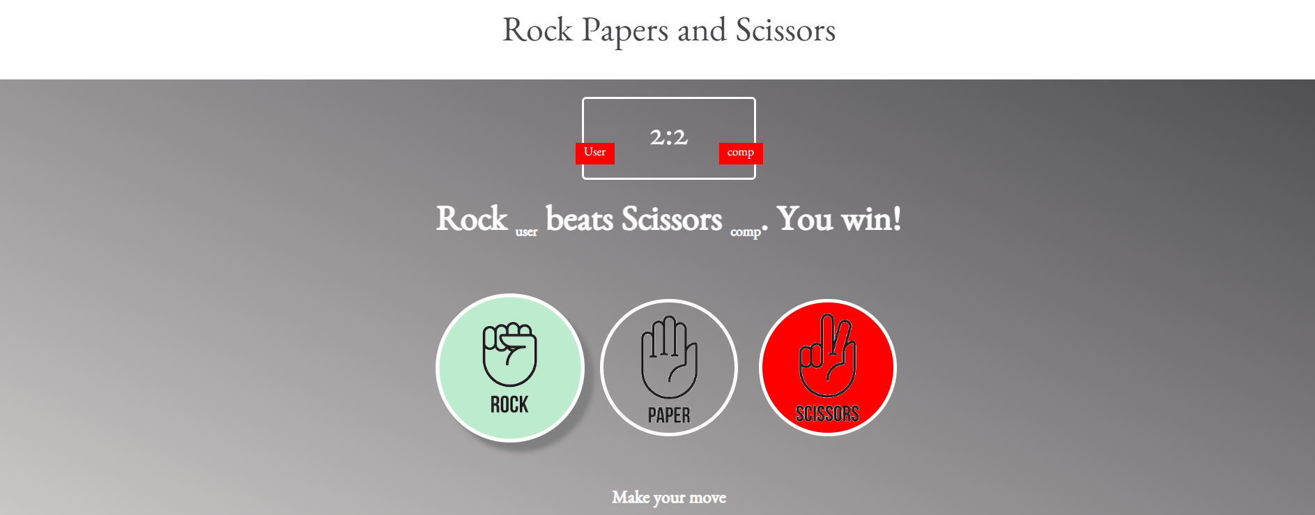 Github Sumerrana Rock Paper Scissors