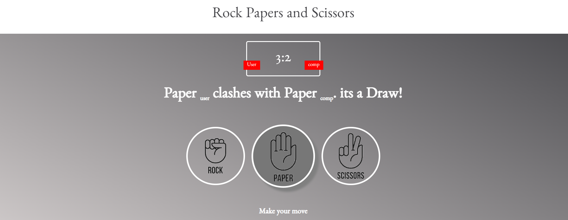 Github Sumerrana Rock Paper Scissors
