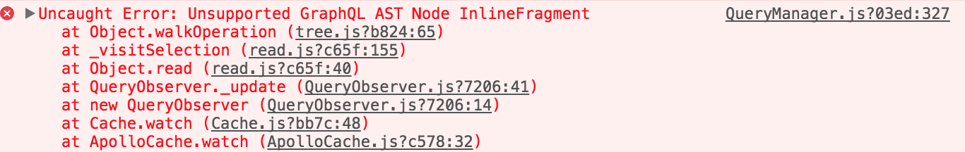 feature request: allow GQL queries with InlineFragment · Issue #274 · convoyinc/apollo-cache ...