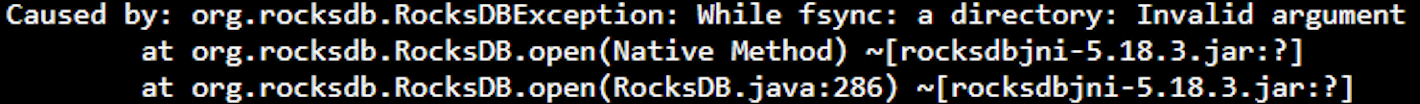 RocksDB JNI failed to fsync windows based filesystem mounted in linux container · Issue #9596 ...