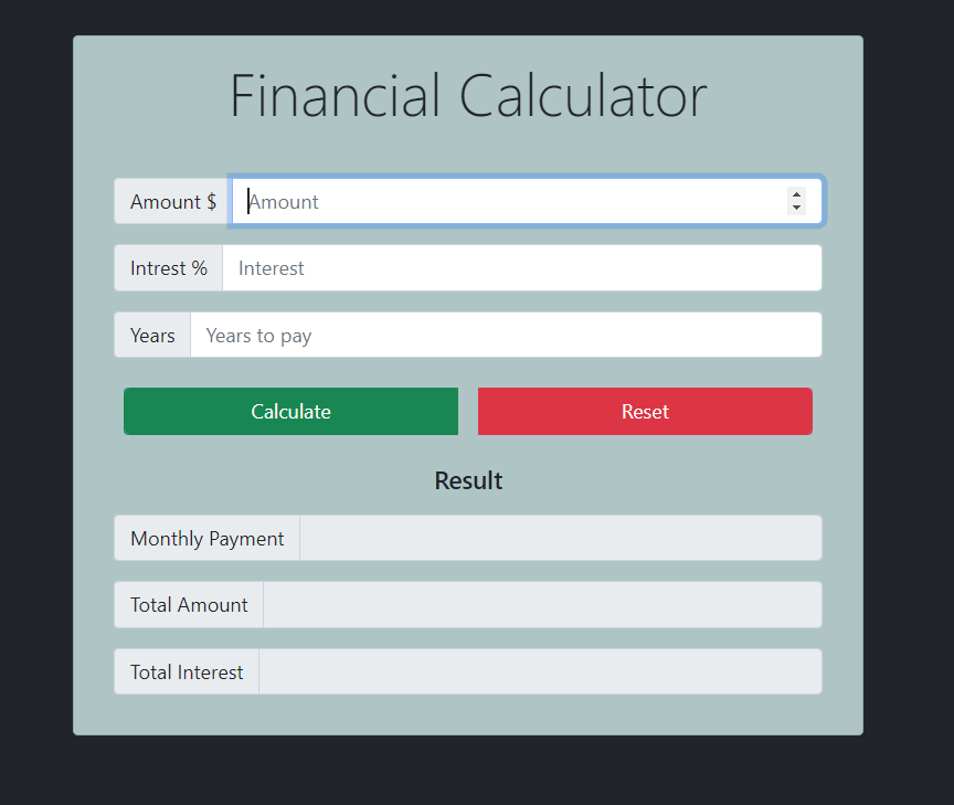 GitHub - kpate16/Workshop1FinancialCalculator