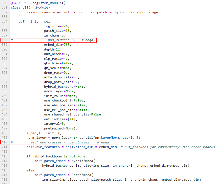 "num_classes" error when training customize dataset · Issue #17 · ViTAE-Transformer/ViTDet · GitHub