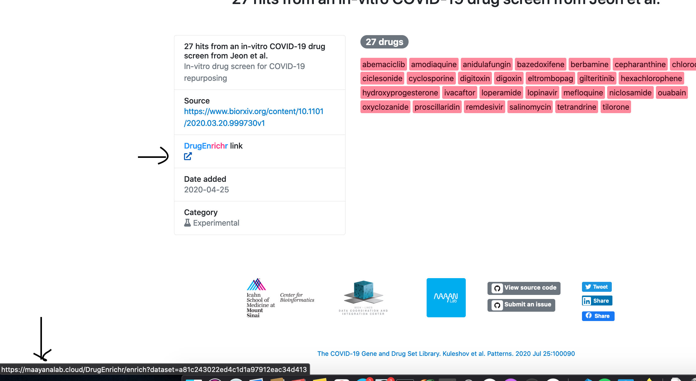 spelling error in drugenrichr link · Issue #148 · MaayanLab/covid19_crowd_library · GitHub