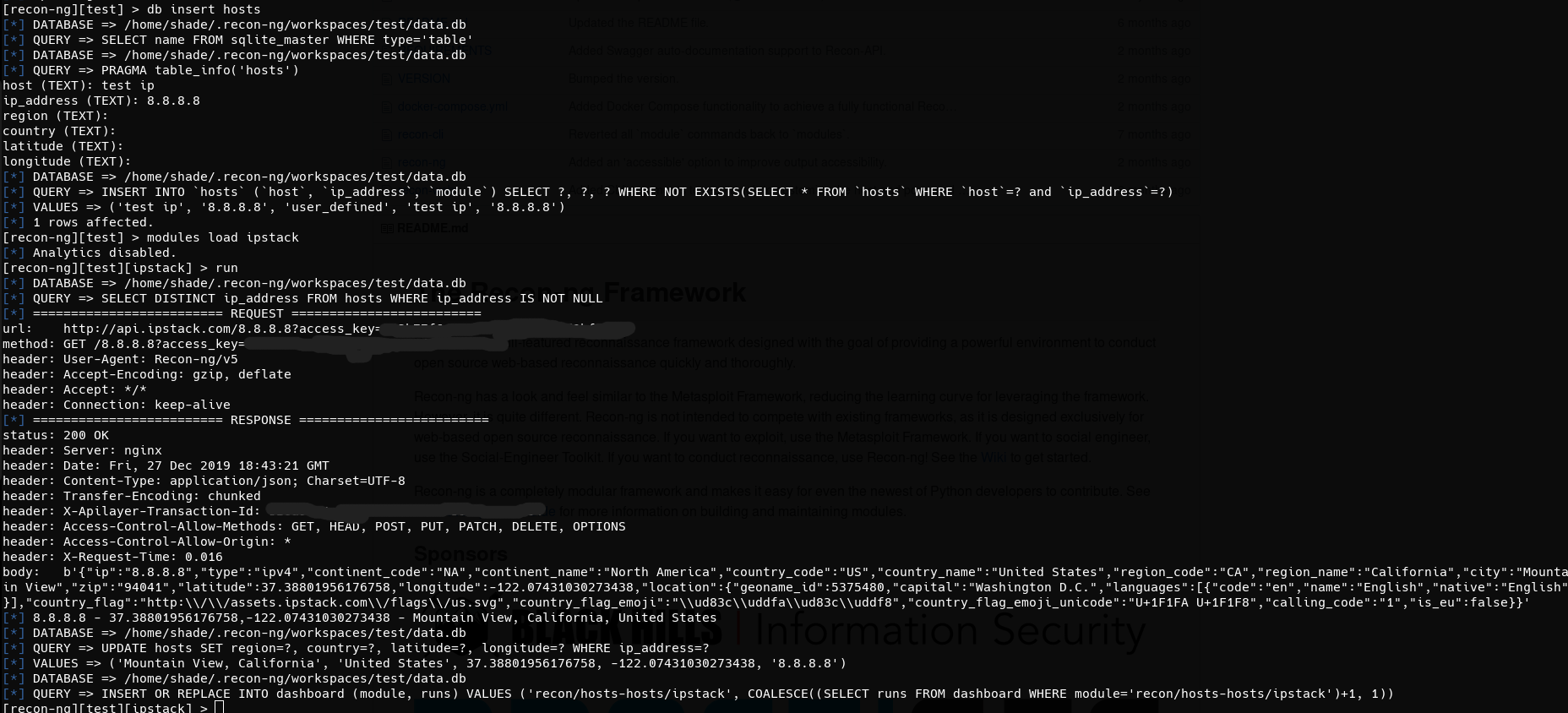 Issue in ipstack · Issue #86 · lanmaster53/recon-ng-marketplace · GitHub