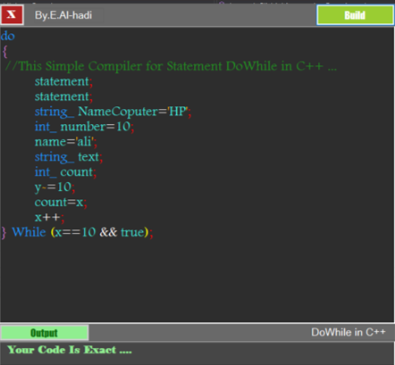 GitHub - HavedAlhadi/A-simple-code-editor-with-compiler-for-Do-While-syntax-written-in-C-: A ...