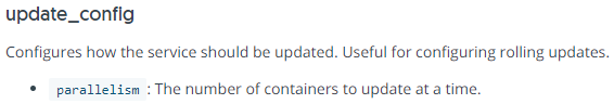 Specify `deploy -> update_config -> parallelism` default value · Issue #13180 · docker/docs · GitHub