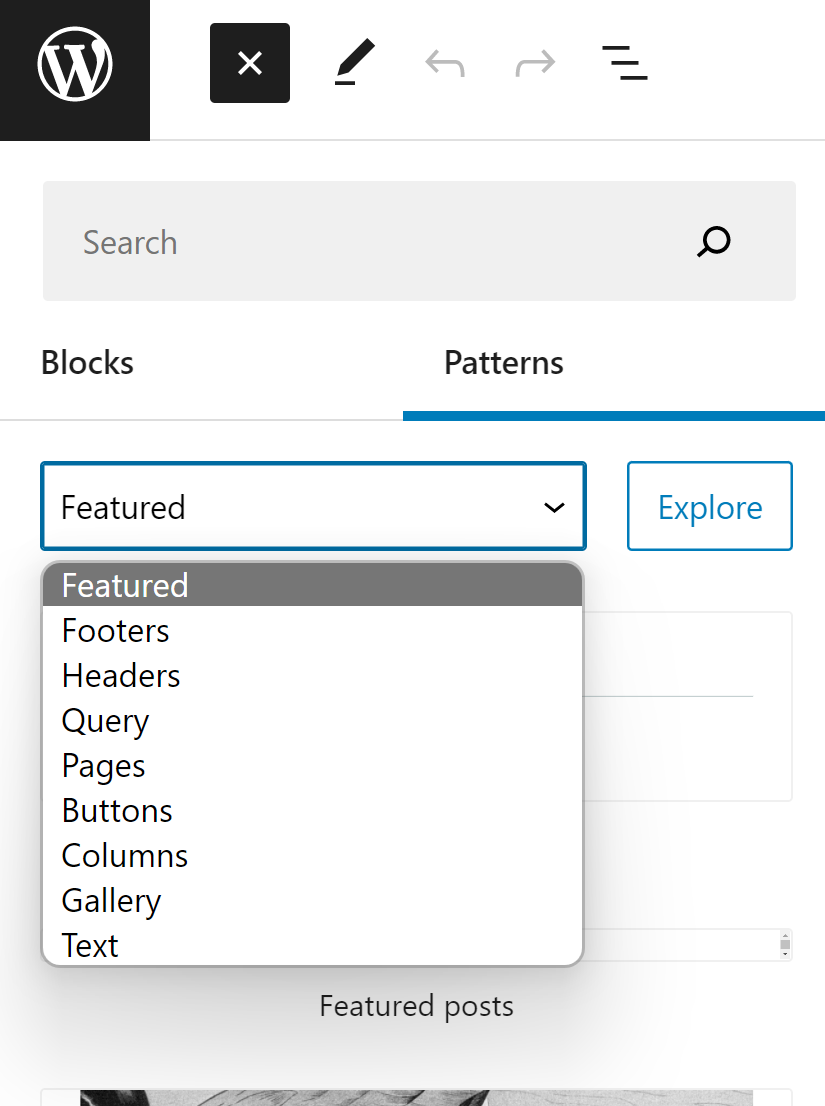 Site editor pattern inserter only displays two categories · Issue #37814 · WordPress/gutenberg ...
