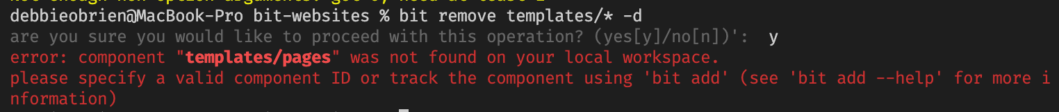 bit remove not removing multiple components after setting up with bit new · Issue #4739 ...