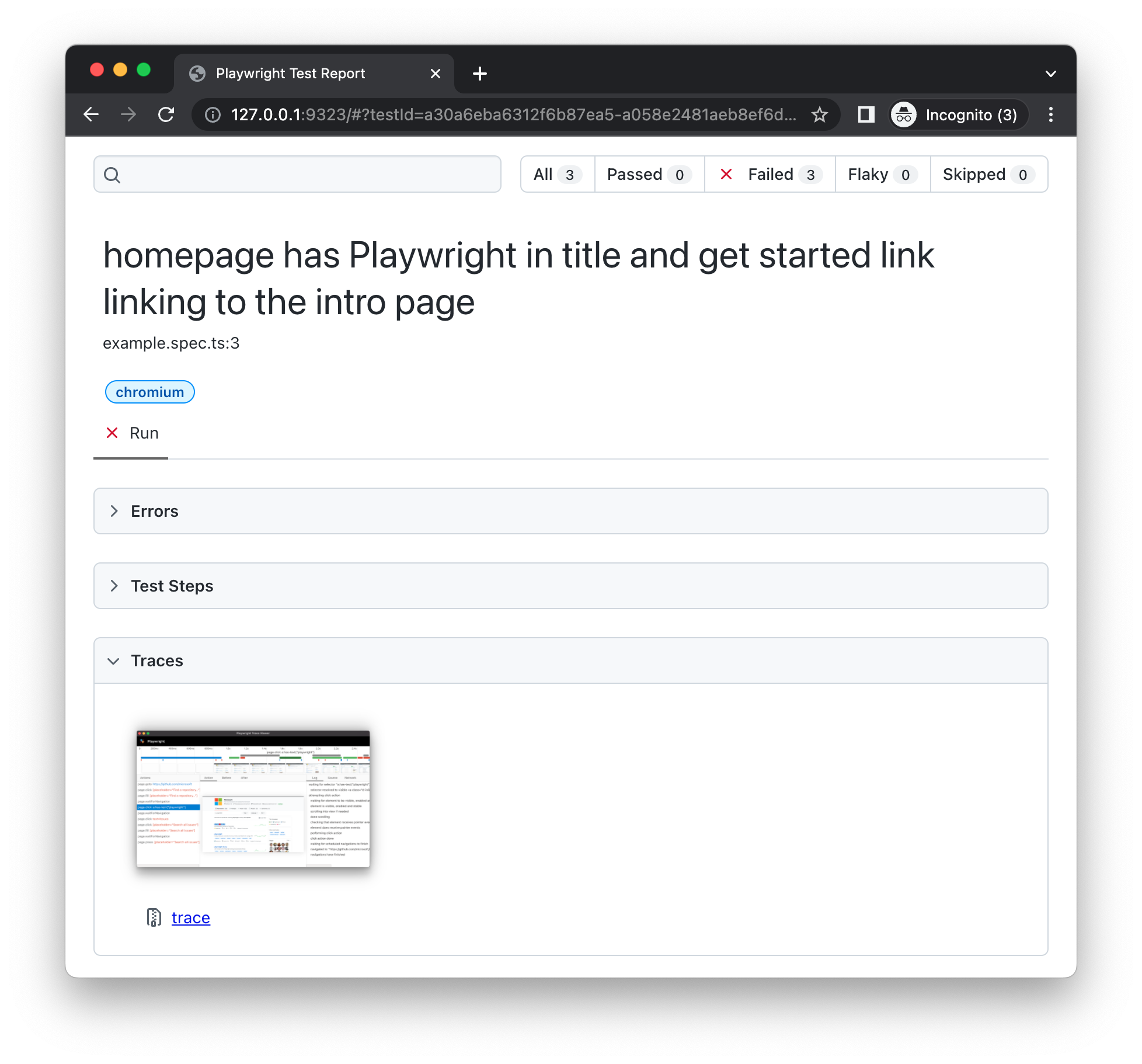 Trace Viewer Playwright
