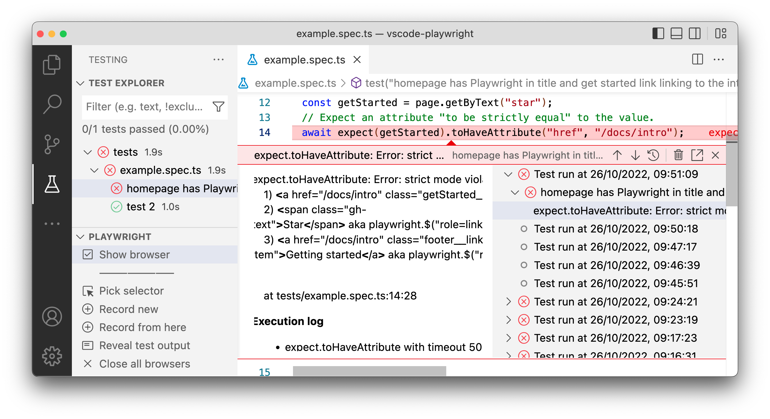 Getting Started VS Code Playwright