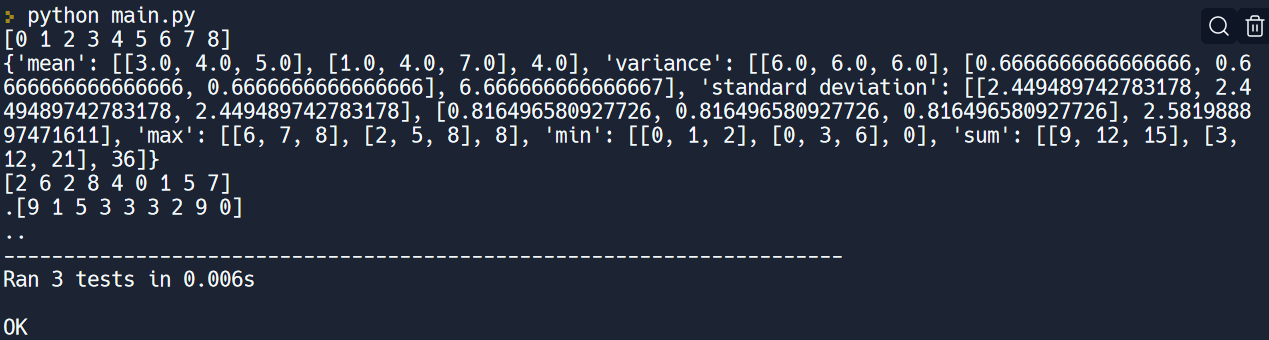 GitHub - Marvykeys/Mean-variance-standard-deviation-calculator