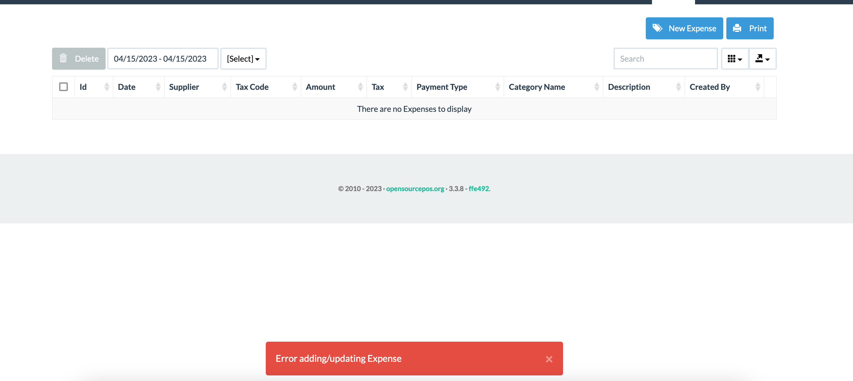 Error Adding Updating Expense · Issue 3737 · Opensourcepos Opensourcepos · Github