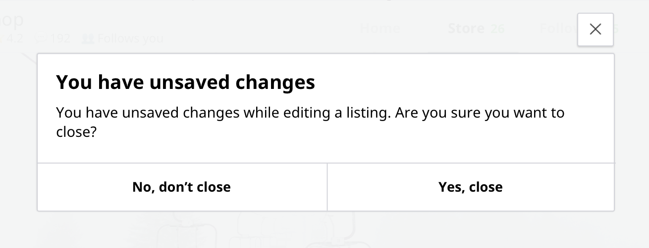 Improve unsaved changes modal · Issue #1501 · OpenBazaar/openbazaar ...