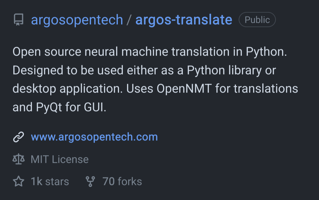 ⭐1000 GitHub Stars ⭐ · Issue #229 · argosopentech/argos-translate · GitHub