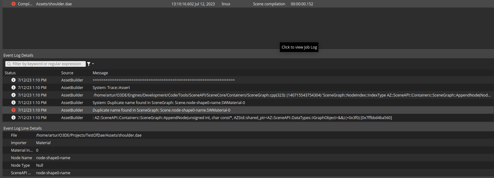 Bug Report: Broken import of .dae file · Issue #16364 · o3de/o3de · GitHub