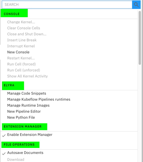 JupyterLab 3rc10: command palette does not group commands in "categories" · Issue #9480 ...