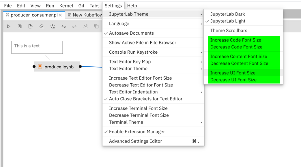 Elyra UI components should honor JupyterLab font size settings · Issue #1613 · elyra-ai/elyra ...