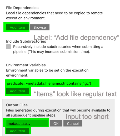Pipeline editor / properties styling is no longer consistent with metadata properties styling ...