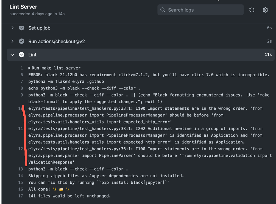 CI does not properly handle lint errors · Issue #2886 · elyra-ai/elyra · GitHub