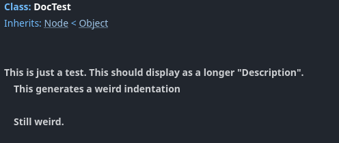 GDScript 2.0: Brief Description and Long Description are not ...