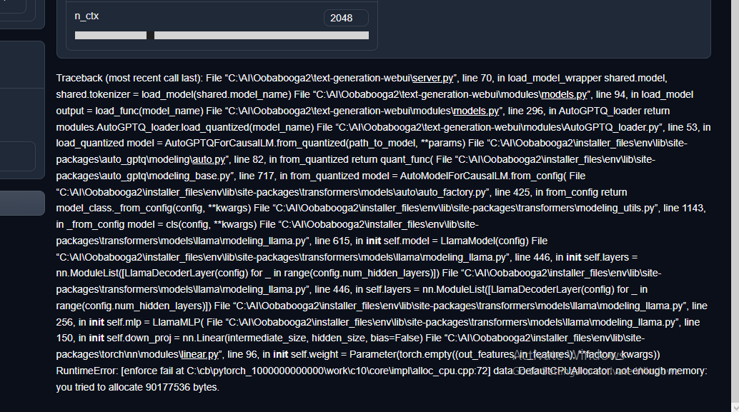 Cannot load models anymore · Issue #2676 · oobabooga/text-generation-webui · GitHub