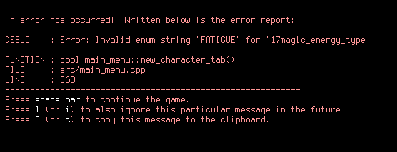Arcana Error on world load (crash to main menu) · Issue #108 · Kenan2000/CDDA-Structured-Kenan ...