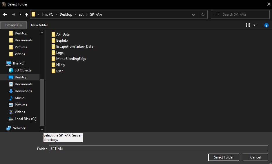 cant find the correct folder to download the editor to · Issue #80 · SkiTles55/SPT-AKI-Profile ...
