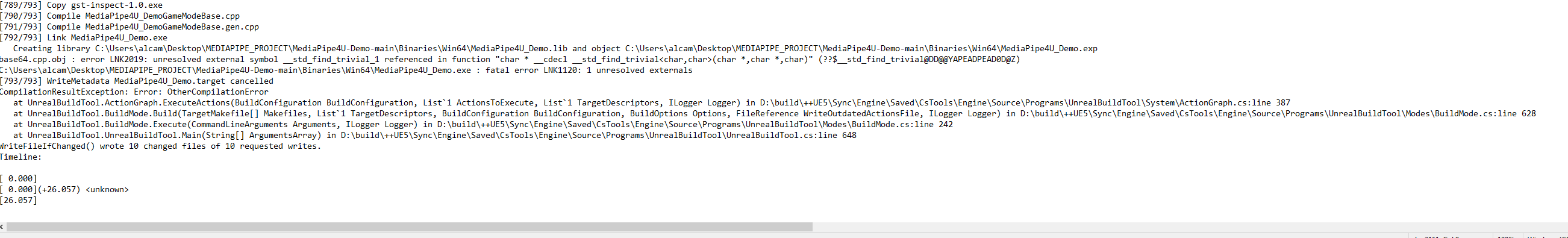 UE 5.1 Package Issue -- base64.cpp.obj ; error LNK2019 · Issue #52 · endink/Mediapipe4u-plugin ...