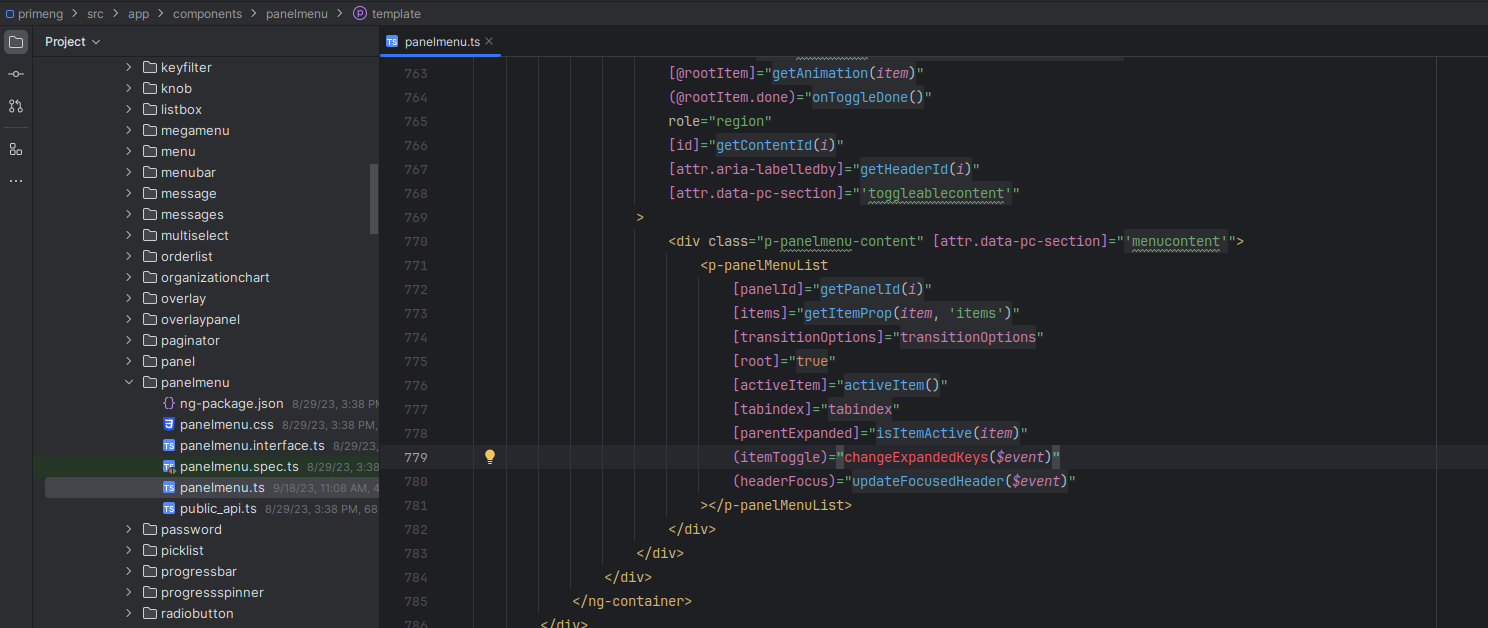 panelmenu: panelMenuSub unknown function and duplicate call · Issue #13687 · primefaces/primeng ...