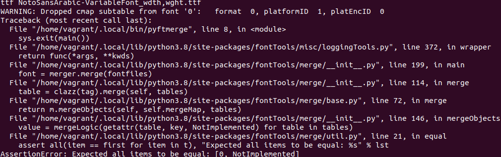 Problem With Merging Two Specific Fonts · Issue 3081 · Fonttools Fonttools · Github