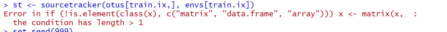 Error in if (!is.element(class(x), c("matrix", "data.frame", "array"))) x 1 · Issue #15 ...