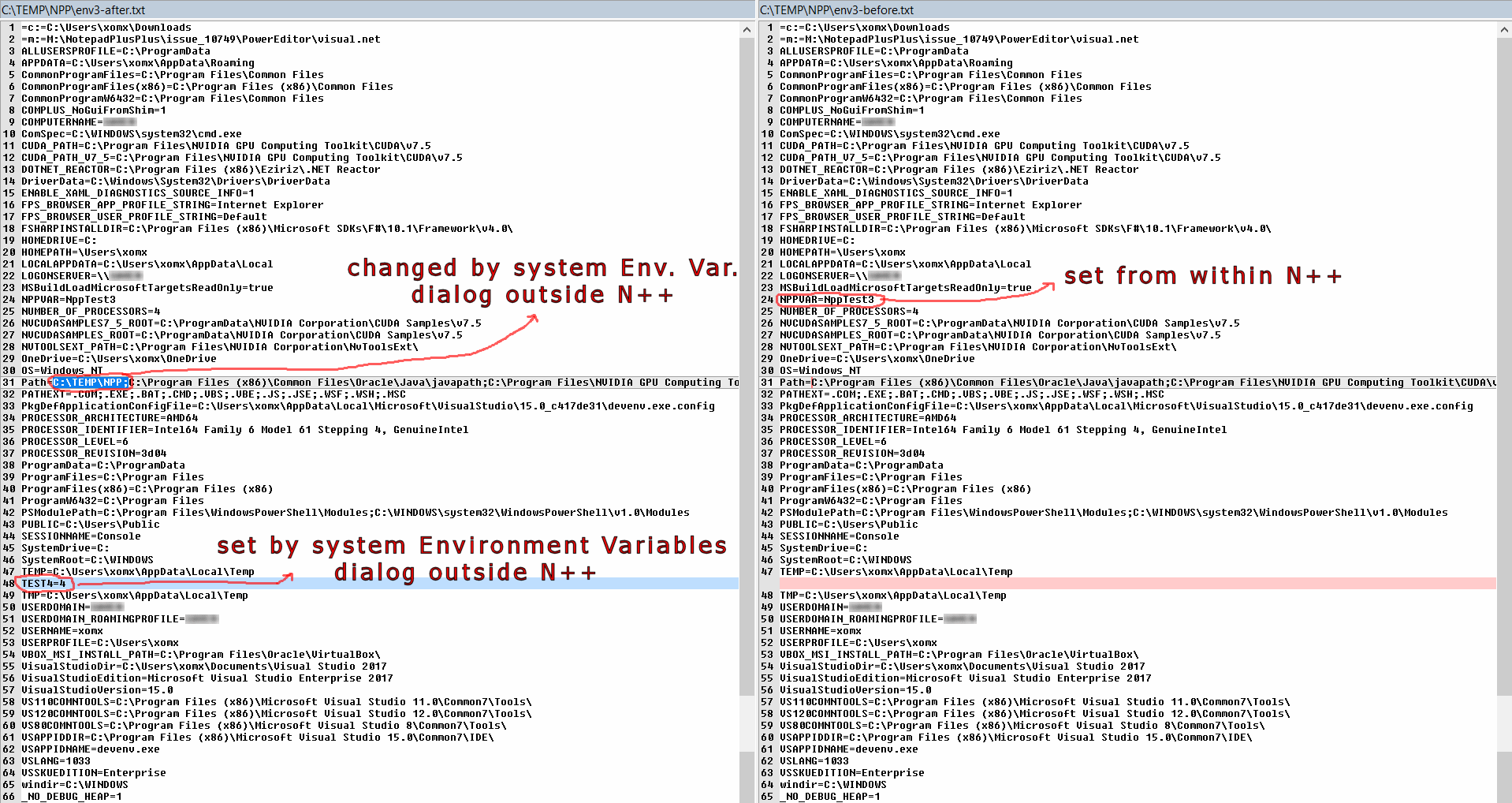 Cmd shell created by Notepad++ does not retrieve updated environment ...