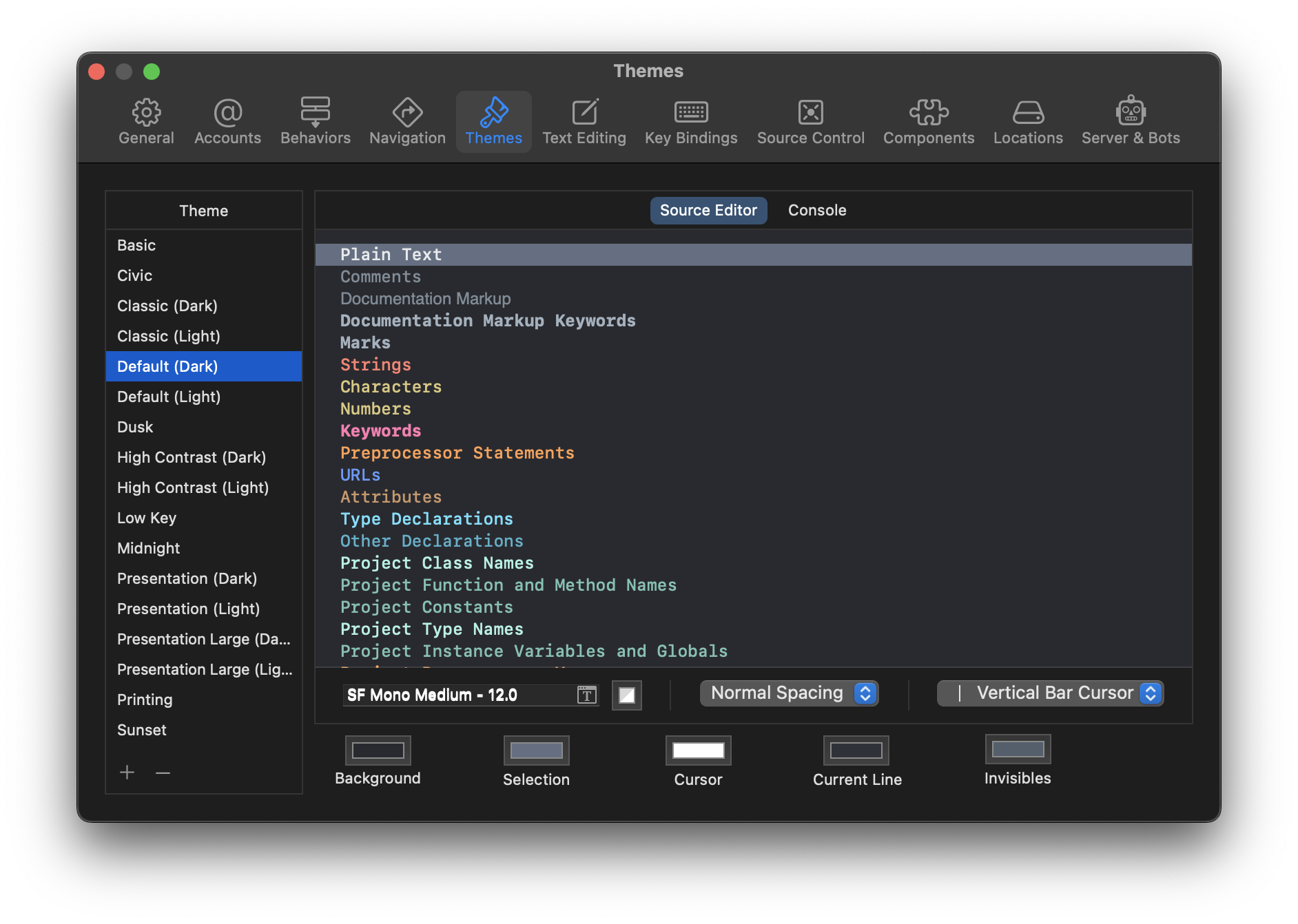 Color of comment is different from Xcode's · Issue #2 · WhiteVermouth/XcodeTheme · GitHub