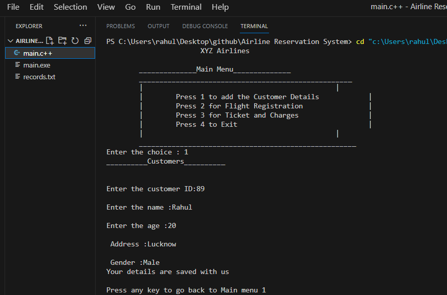 GitHub - RahulSrvst/Airline-Reservation-System-Project