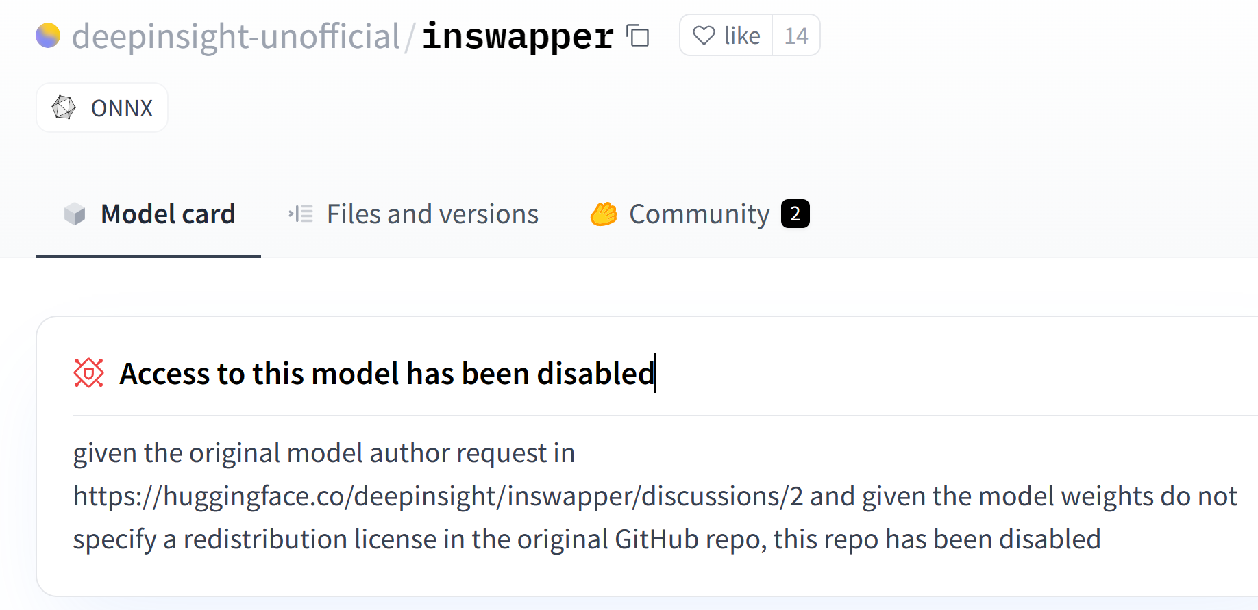 为什么你们让那个roop下架了，还说你们是原作者？ · Issue #2417 · deepinsight/insightface · GitHub