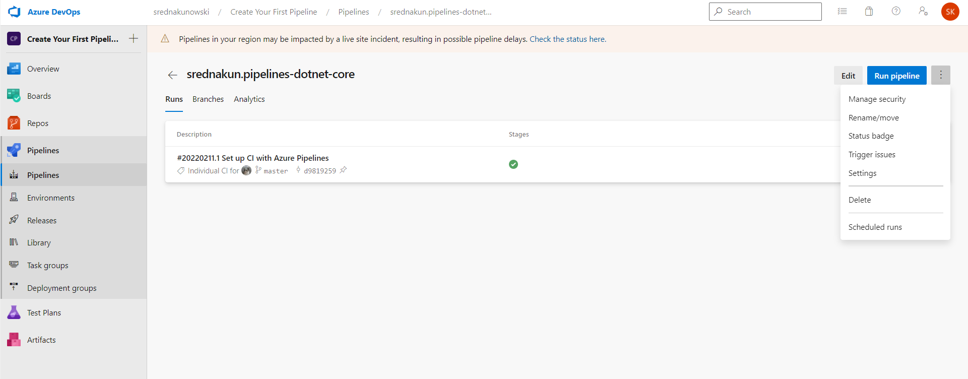 Can´t find the options button in Step 2 · Issue #11959 · MicrosoftDocs/azure-devops-docs · GitHub