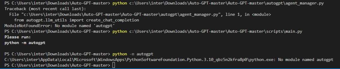 Hi, could you please help me with this: ModuleNotFoundError: No module ...