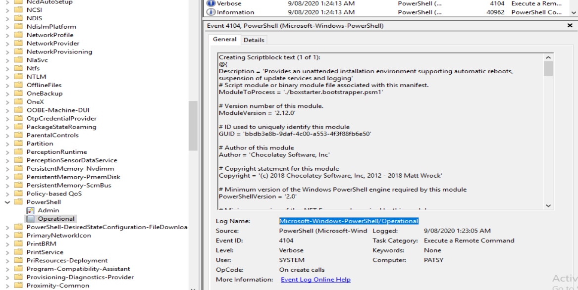 Microsoft Windows Powershell Operational Message Field Not Populating · Issue 543 · Velocidex