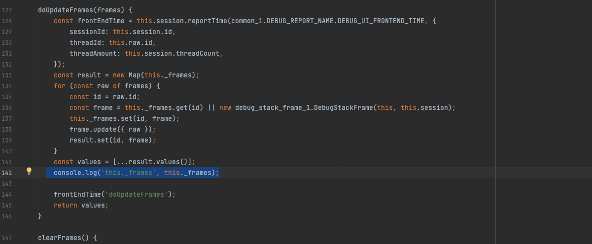 [BUG] NodeJS 调试首次调试时，暂停时自动定位的帧不是断点所处的位置 · Issue #2465 · opensumi/core · GitHub