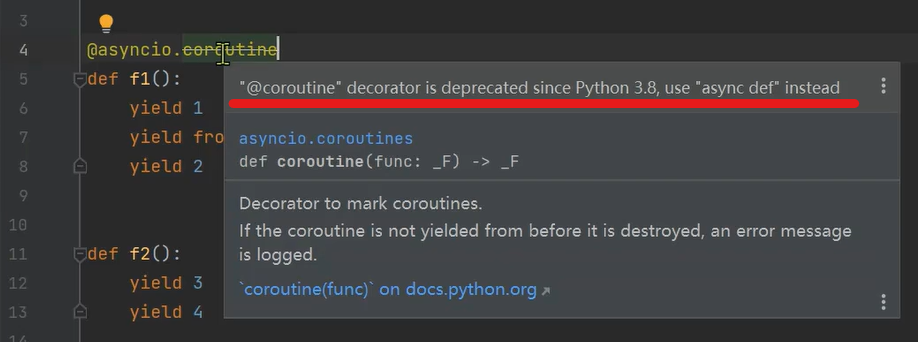 warning (maybe codeAction) on usage of deprecated objects · Issue #3738 · microsoft/pylance ...