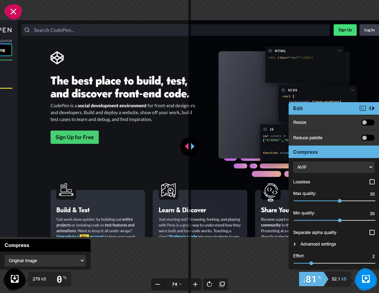 AVIF consistantly shifts colors · Issue #960 · GoogleChromeLabs/squoosh · GitHub
