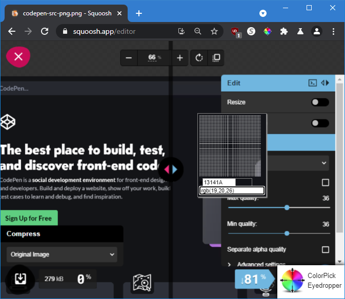AVIF consistantly shifts colors · Issue #960 · GoogleChromeLabs/squoosh · GitHub