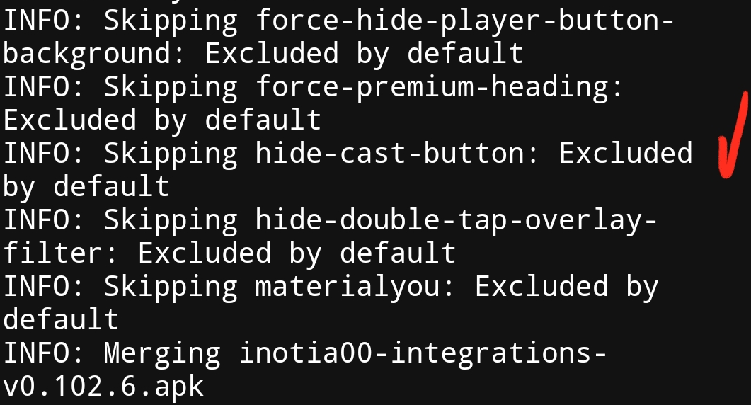 hide-cast-button patch is included when not selected · Issue #866 · inotia00/ReVanced_Extended ...