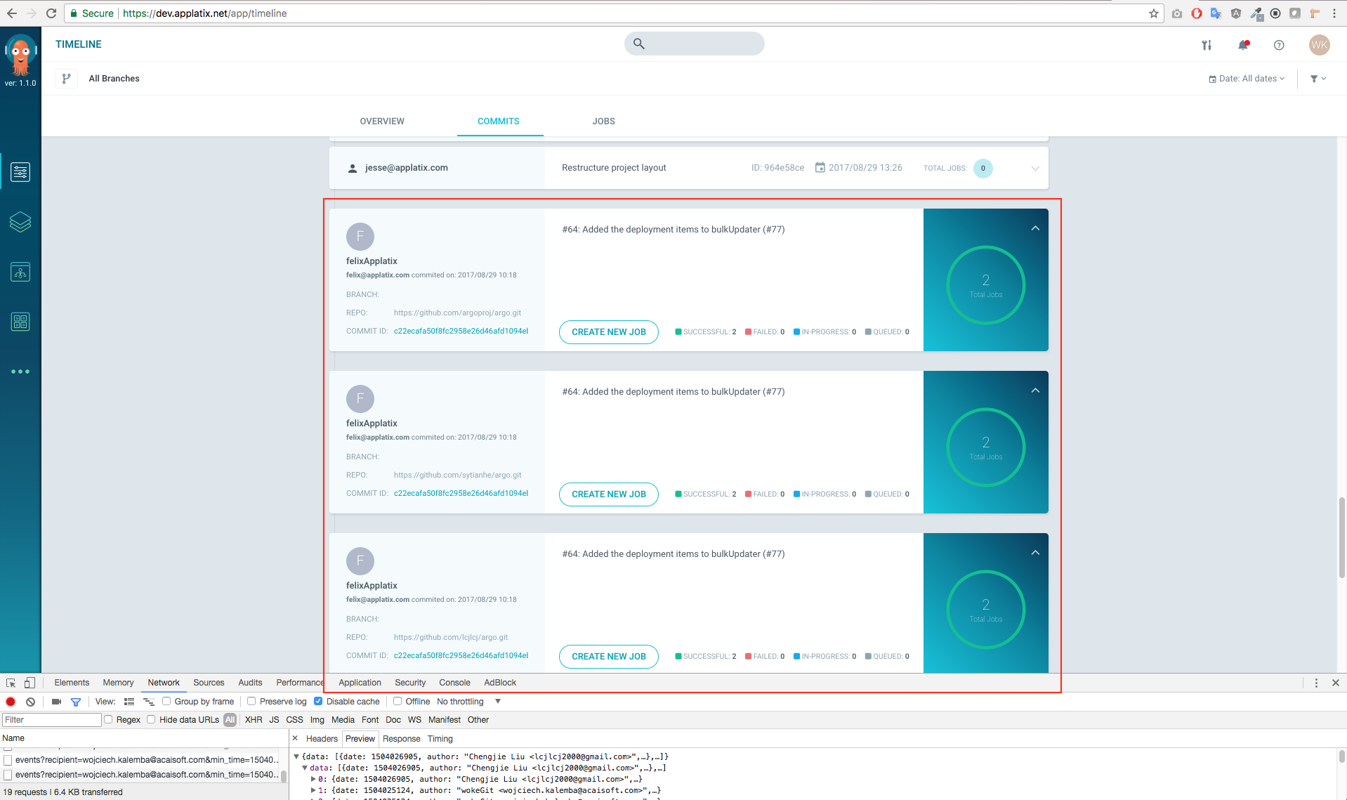 Timeline Screen Commits Tab Duplicated Commits · Issue 101 · Argoprojargo Workflows · Github