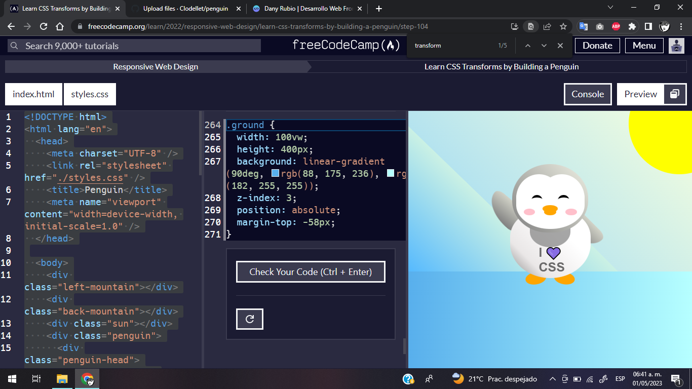 Github Clodelletpenguin Css Animation Of A Waving Penguien Made At