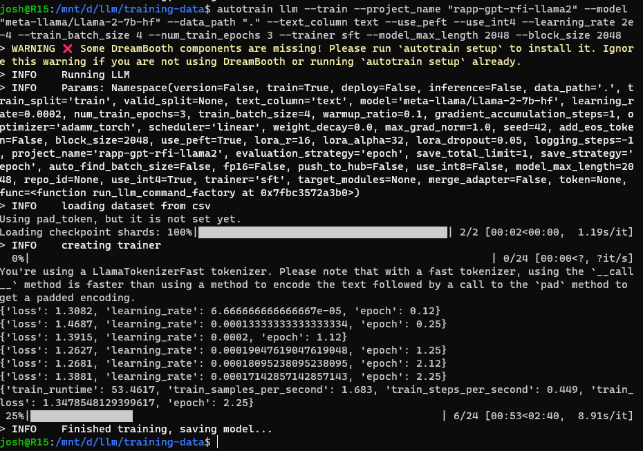 Autotrain says that it finishes training after only completing a percentage of run · Issue #212 ...